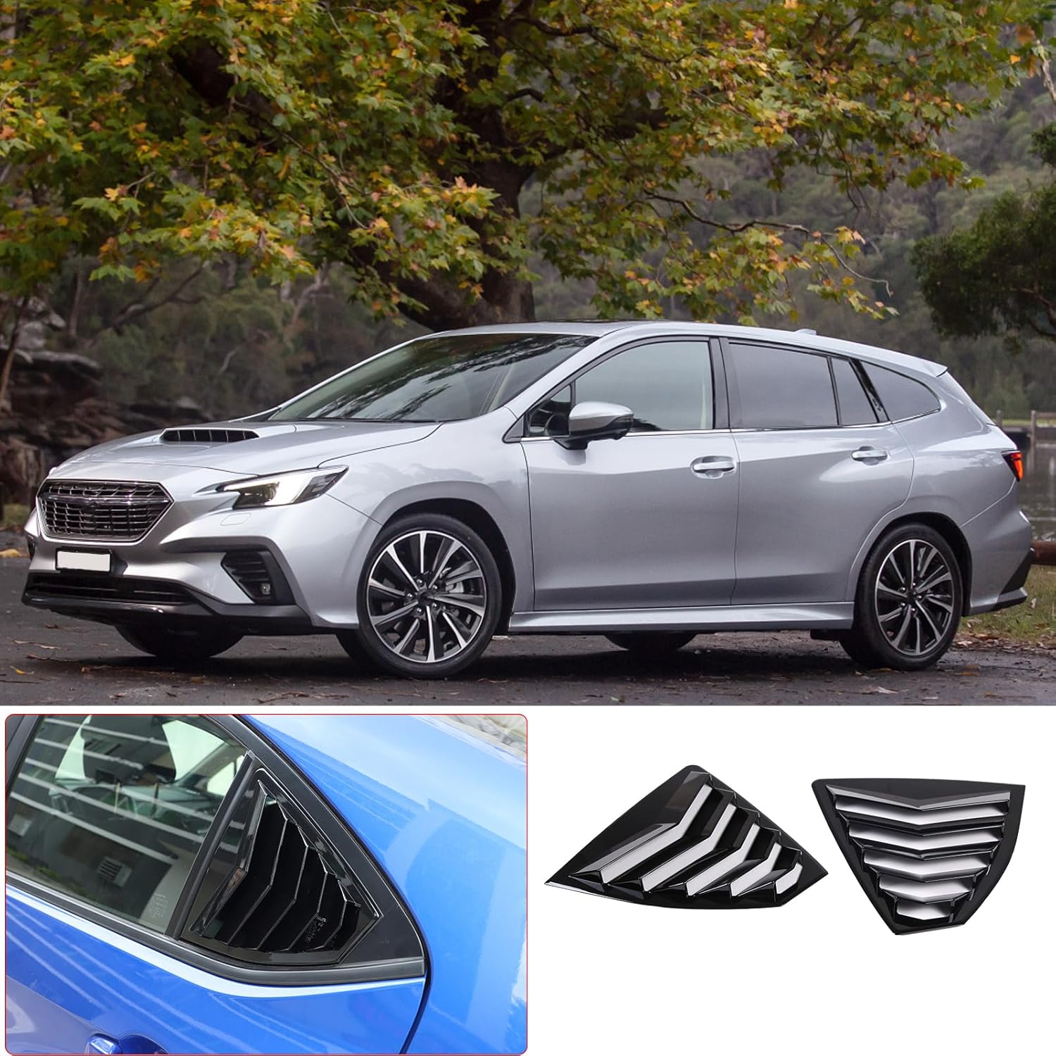 Amazon.com: Tumukiw Rear Window Louver Cover Car Rear Side Window ...