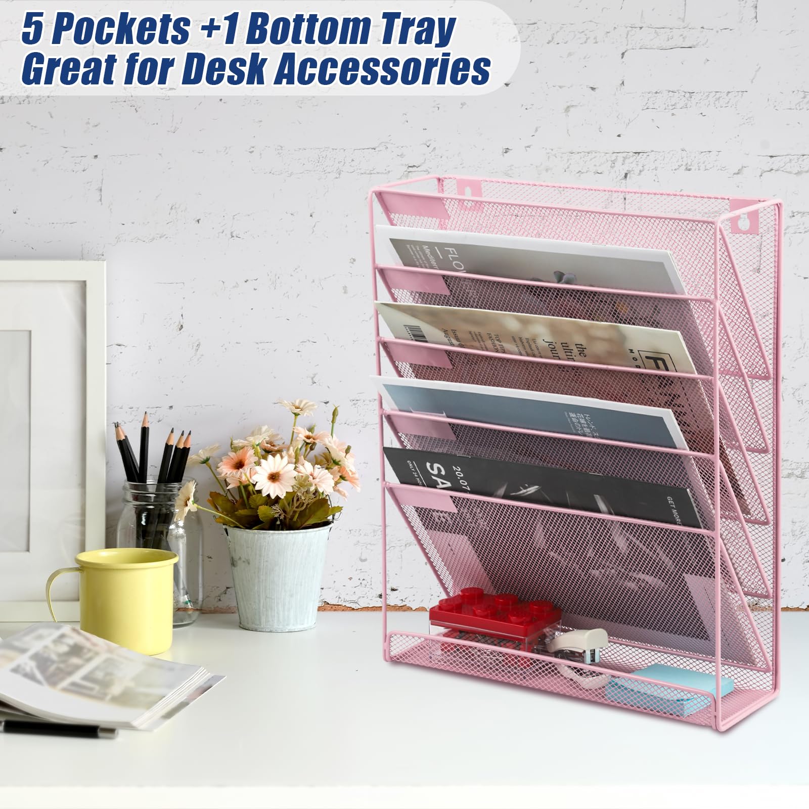 Snapklik.com : EASEPRES Desk File Organizer Mesh 6-Tier, Hanging Wall ...