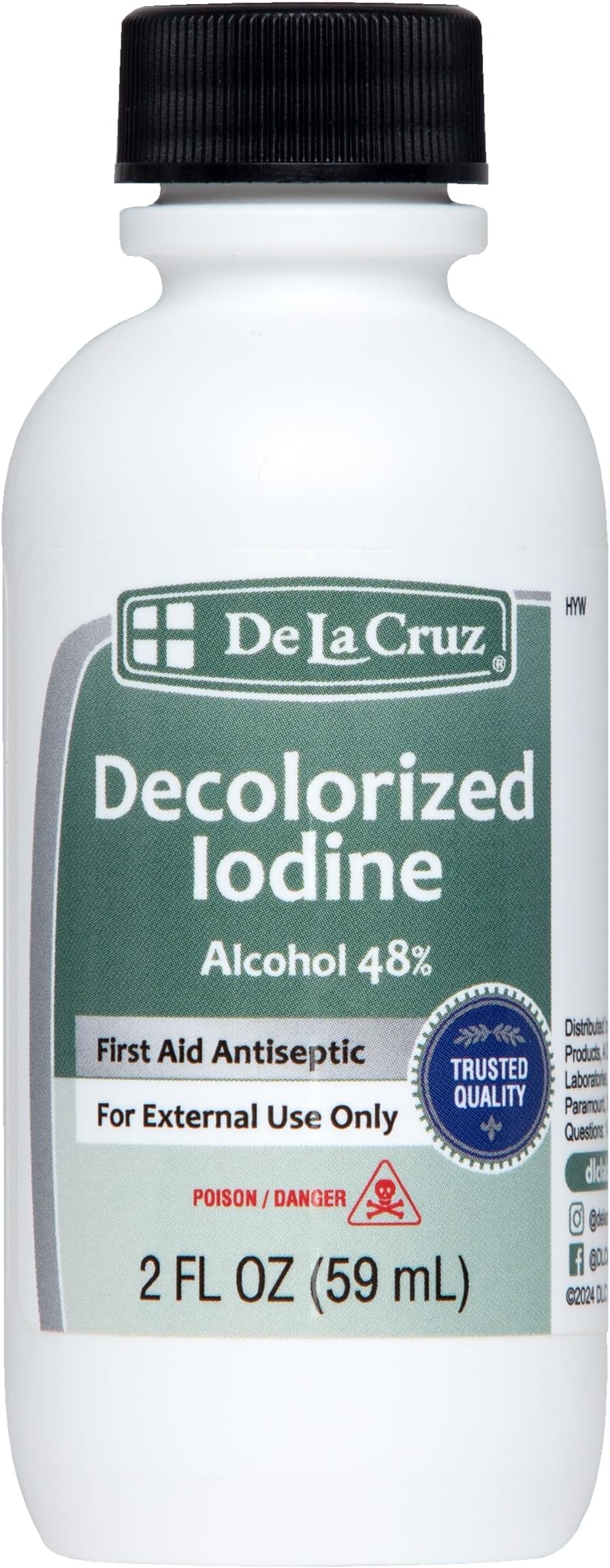 Amazon.com: Iodine Tincture Decolorized Liquid First Aid, Antiseptic (2 ...