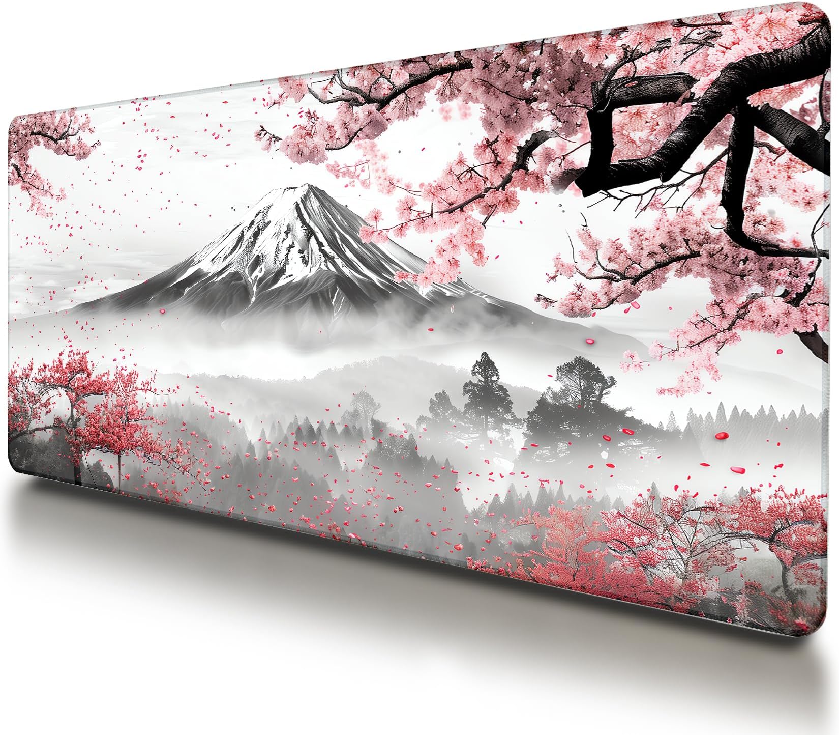 Amazon.com: VNDL Large Japanese Gaming Mouse Pad, White and Red ...