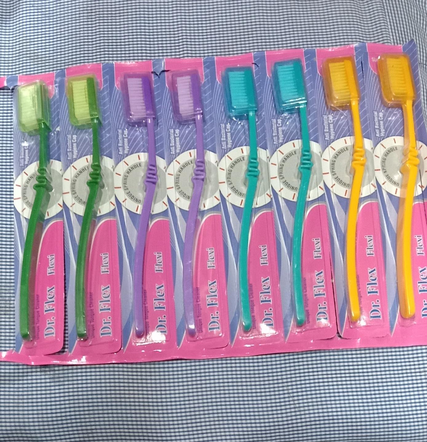 Buy Dr. Flex Flexi Toothbrush with Anti-Bacterial Hygiene Cap, Cover ...