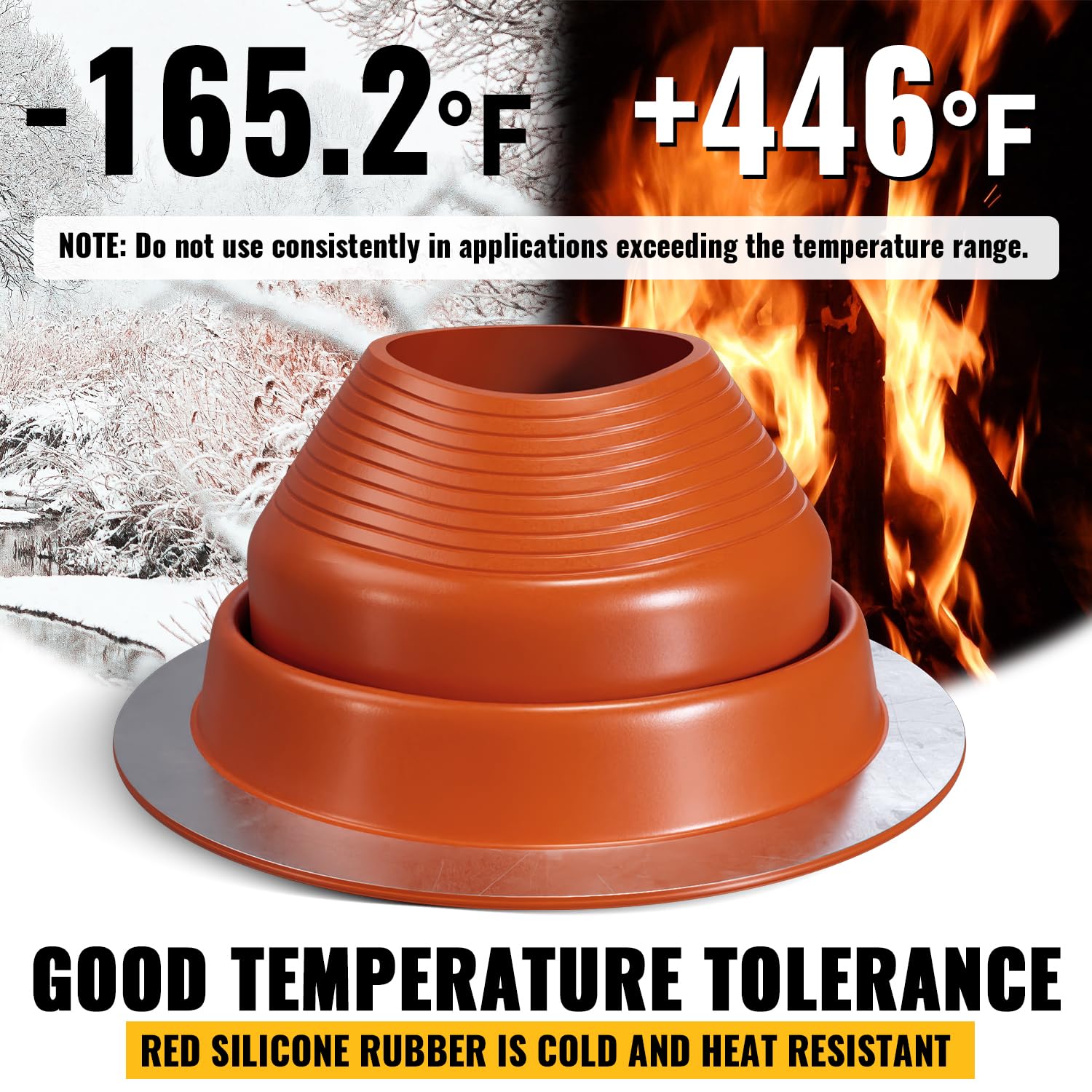 Snapklik.com : #7 Silicone Metal Roof Pipe Flashing, High Temp Vent ...