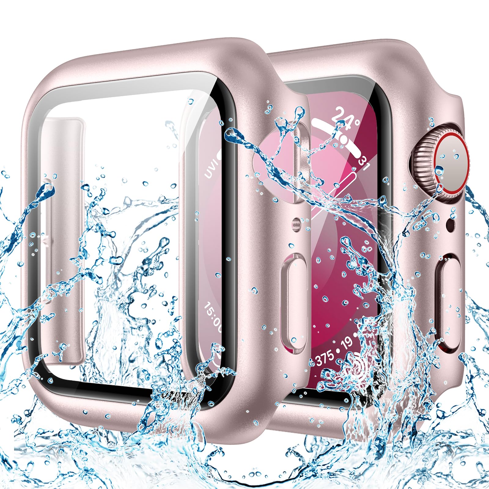 Amazon.com: Goton Waterproof Case for Apple Watch 45mm Series 9 8 7 ...
