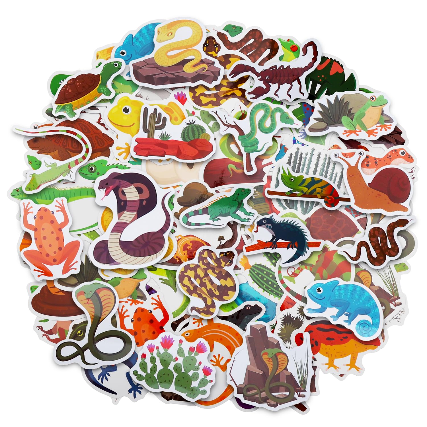 Amazon.com: 100 Pack Reptile Stickers, Reptile Party Favors, Birthday ...