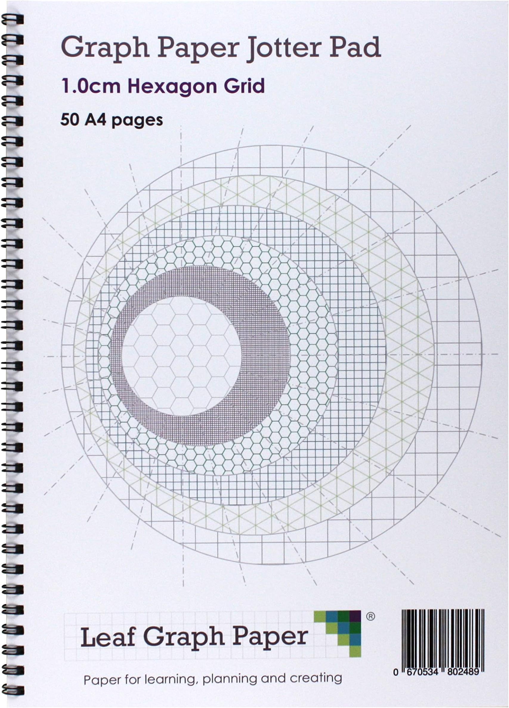 A5 Graph Paper 10mm 1cm Squared - Jotter Pad 50 Pages - Grey Grid Board ...