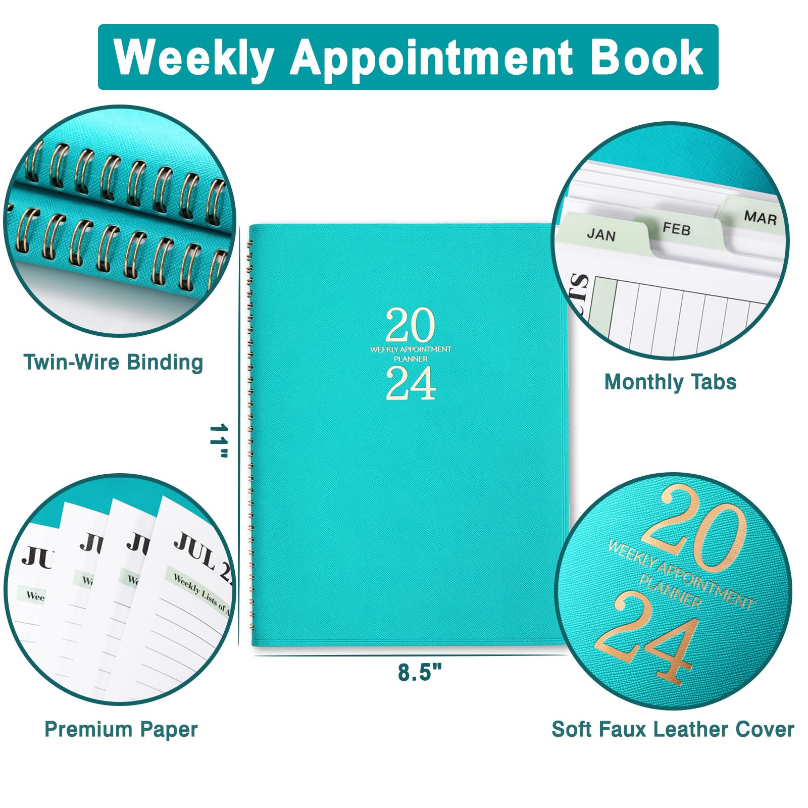 Snapklik.com : 2024 Planner - 3-Tier Down Planner Weekly And Monthly ...