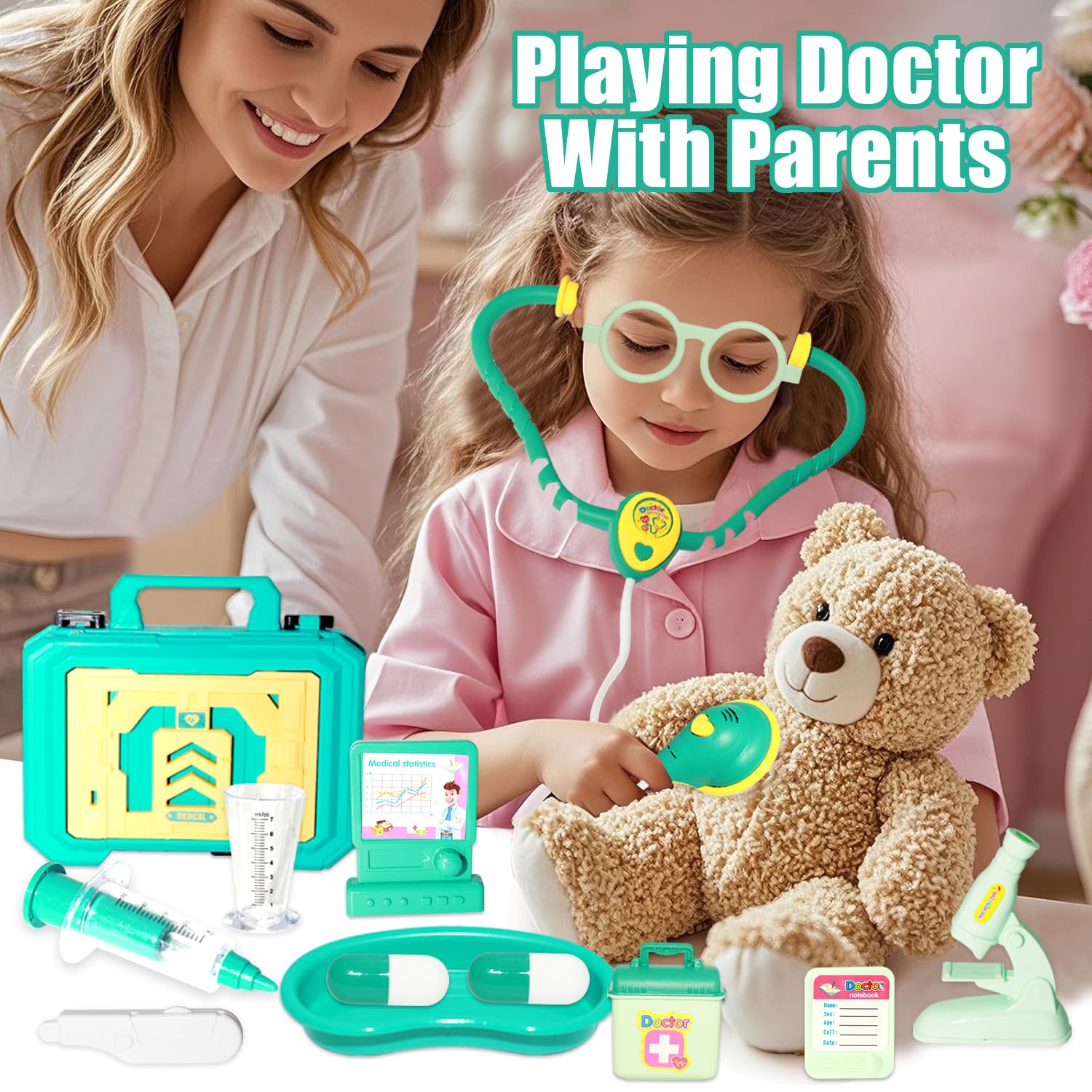 Junior Doctor Set for Kids Complete Pretend Play Medical Box with ...