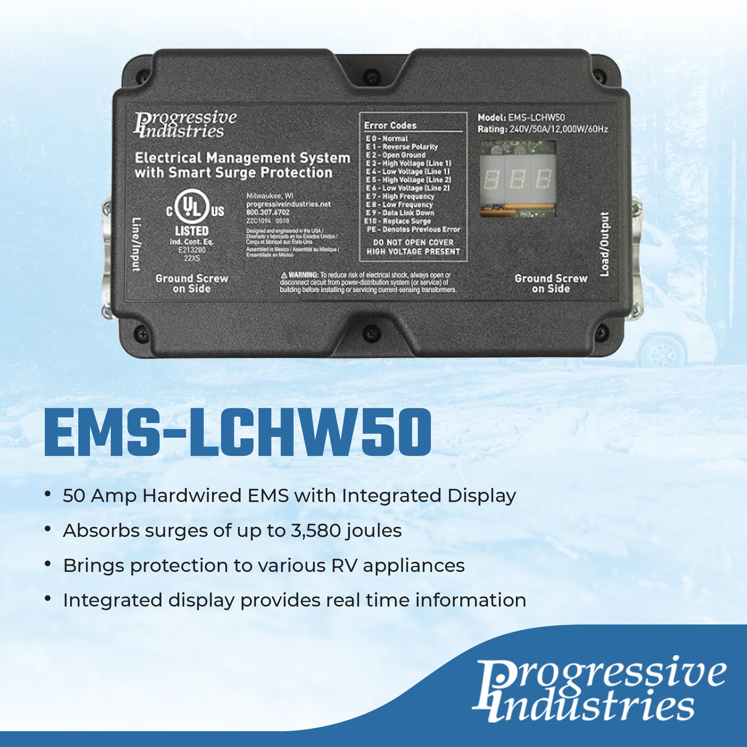 Snapklik.com : Progressive Industries Hardwired RV Surge Protector, 50 ...