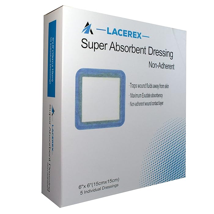 Buy AWD Super Absorbent Wound Dressing Pad (6"x6"), Non Adhesive ...