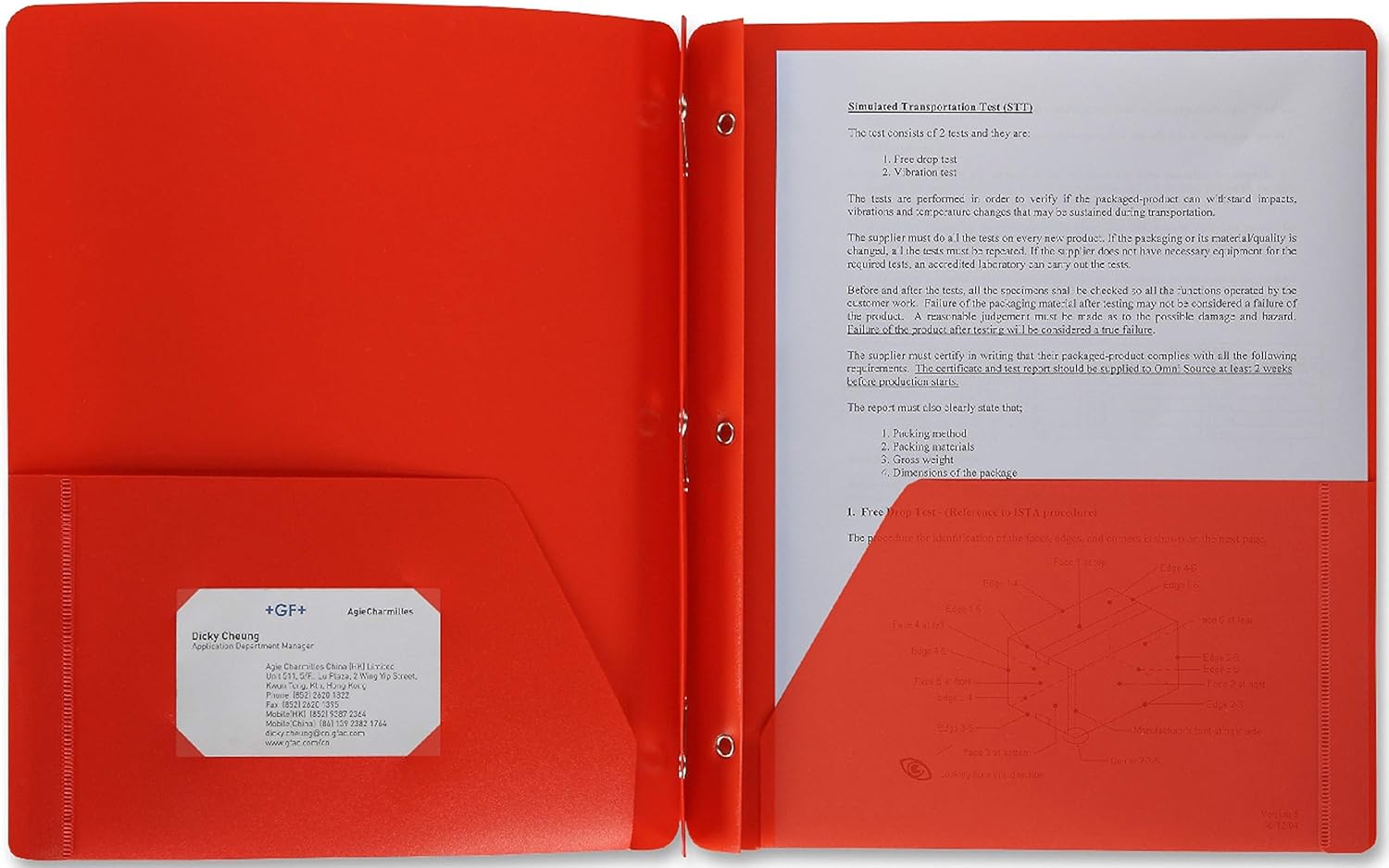 Amazon.com : 3-Pronged Poly Folder with 2 Pockets, for Letter Sized ...