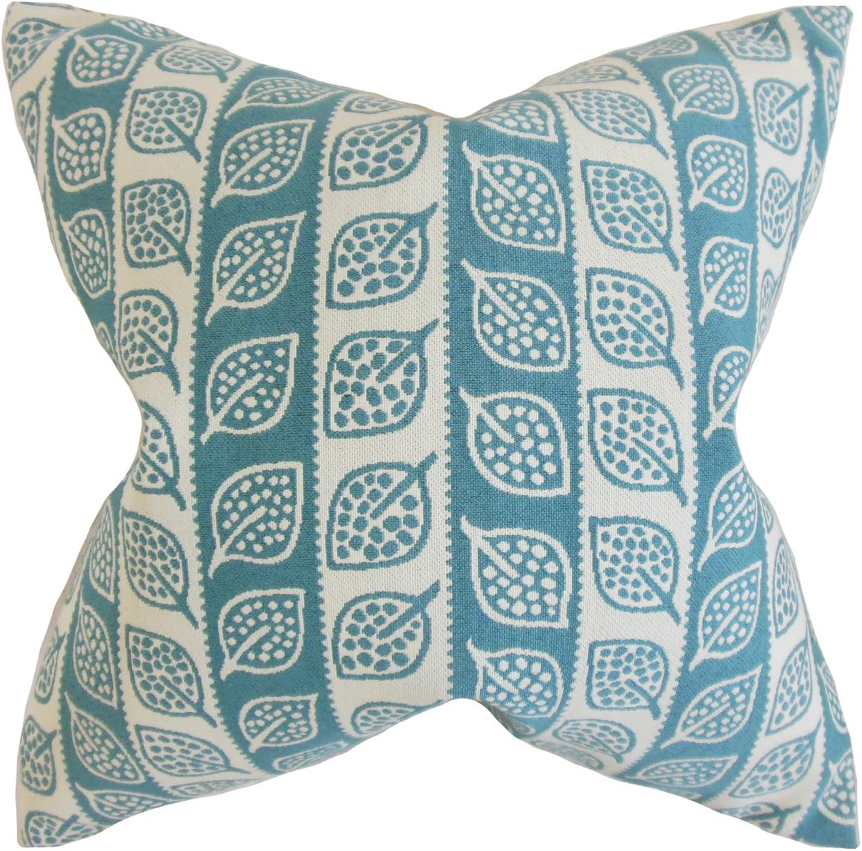 Amazon.com: The Pillow Collection P20-ROB-LEOPARDLEAF-OCEAN-A52 ...