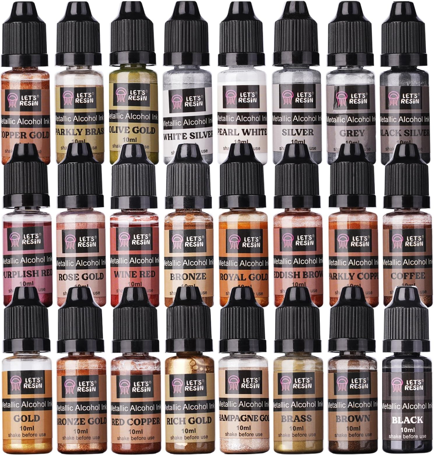 Amazon.com: Jacquard Pinata Alcohol Ink - Metallic Alcohol Ink Colors ...