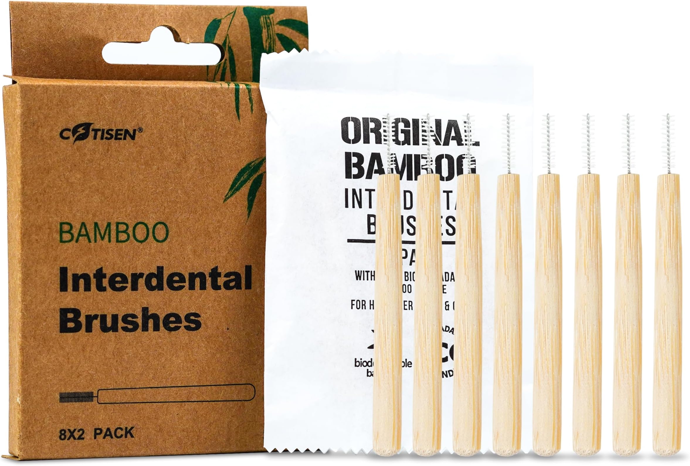 Amazon.com: COTISEN Bamboo Interdental Brushes, Eco-Friendly ...