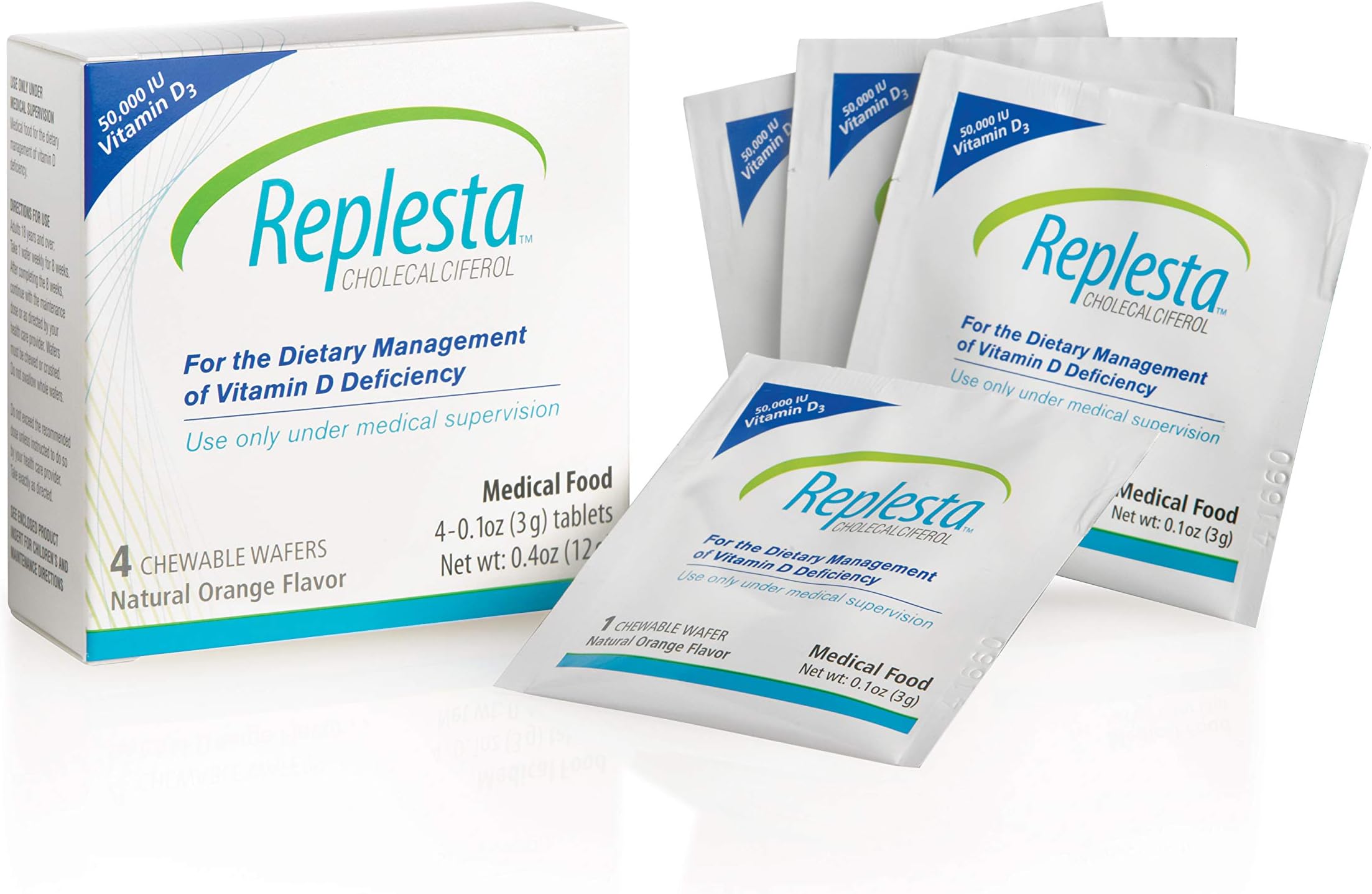 Amazon.com: Replesta 50,000 IU Vitamin D3 Cholecalciferol, for Vitamin ...