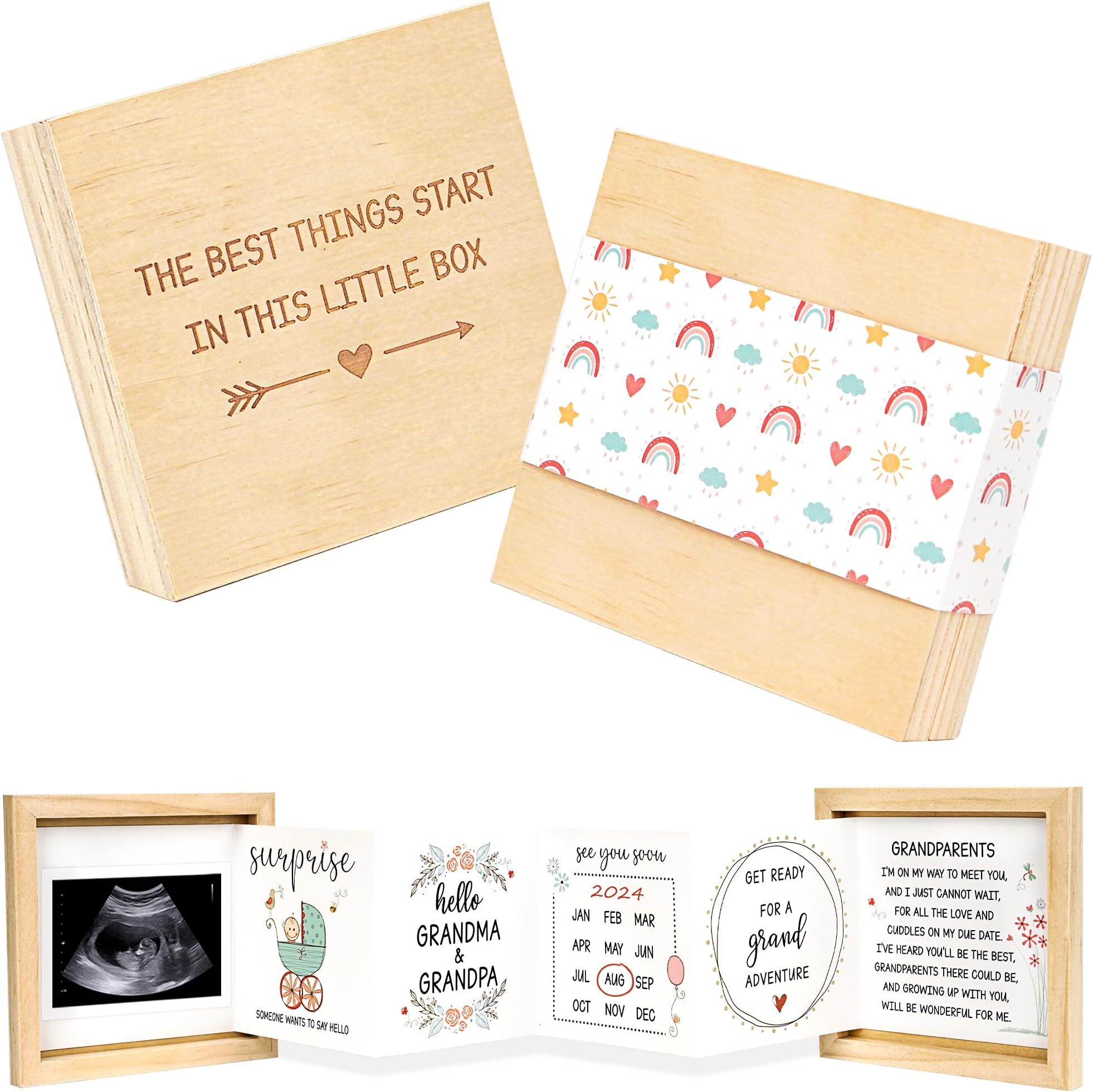 Amazon.com: YiLiiod Pregnancy Announcement for Grandparents, Baby ...