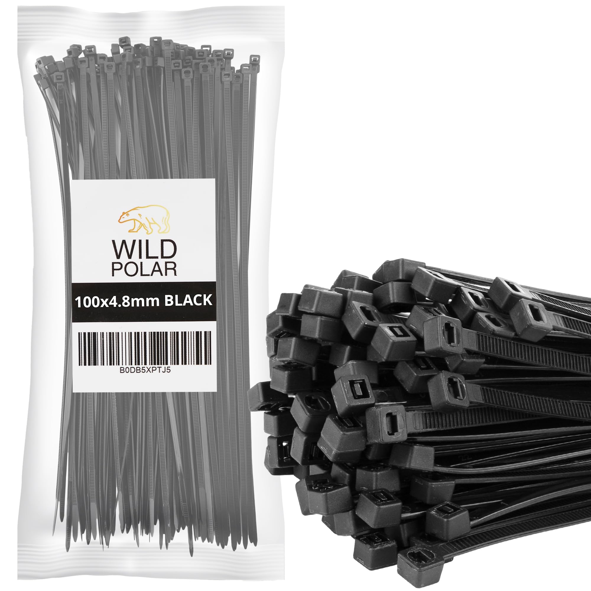 Wild Polar Premium Cable Ties - Clear/White & Black - Range of Sizes ...