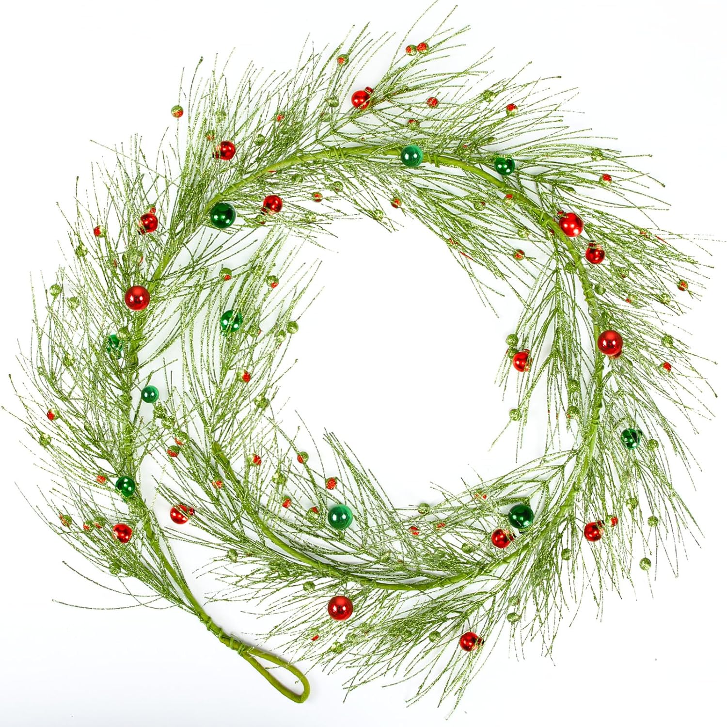 Amazon.com: Suncalla 2 Pcs 12 ft Lime Green Christmas Garland ...