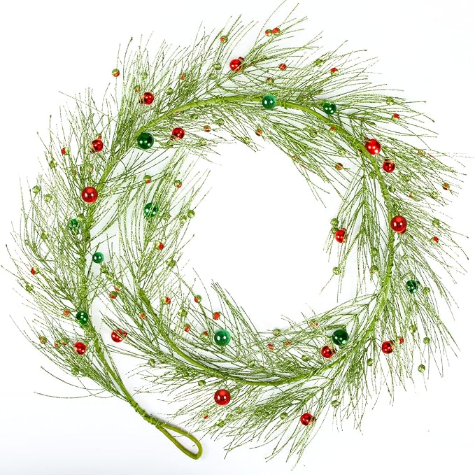Amazon.com: Suncalla 2 Pcs 12 ft Lime Green Christmas Garland ...
