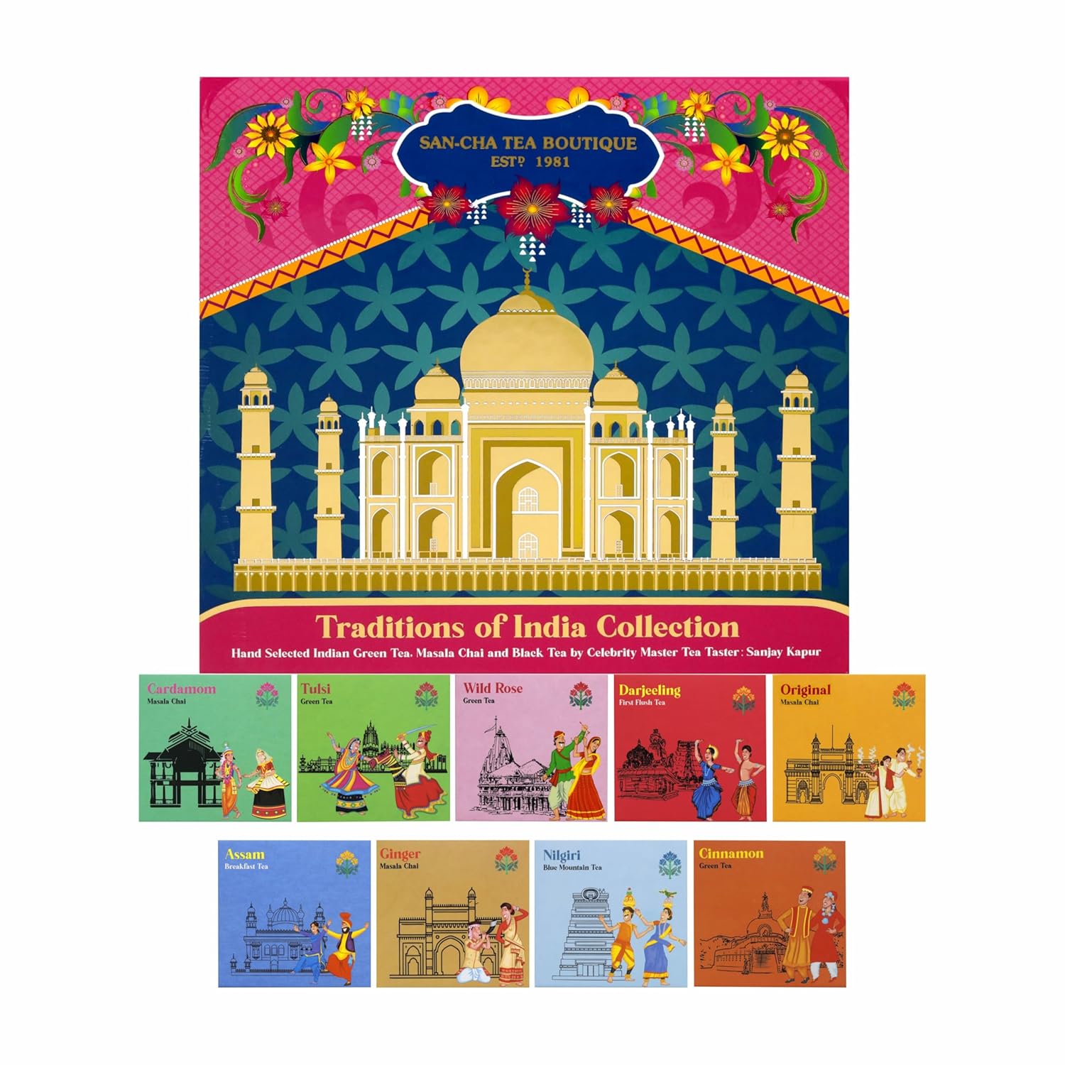 SAN-CHA Tea Boutique, Traditions of India Collection, Luxury Tea Gift ...