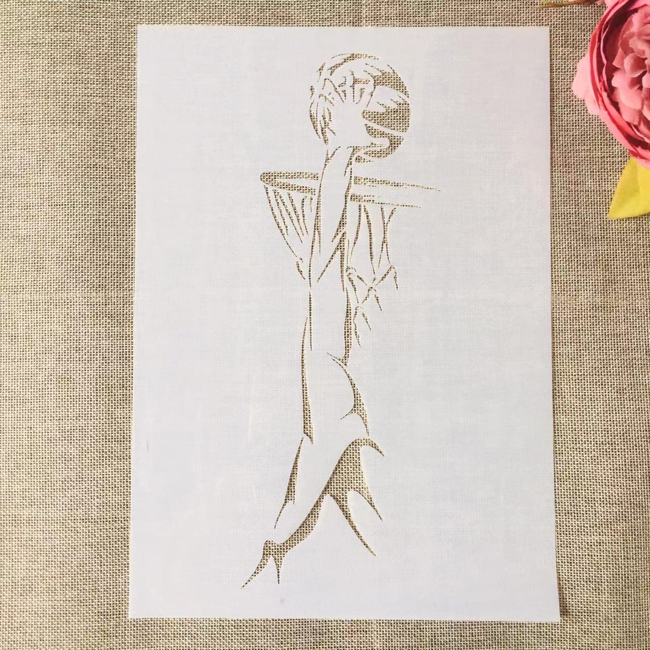 Amazon.com : A4 29cm Basketball Lay Up Reusable Painting Stencils Love ...