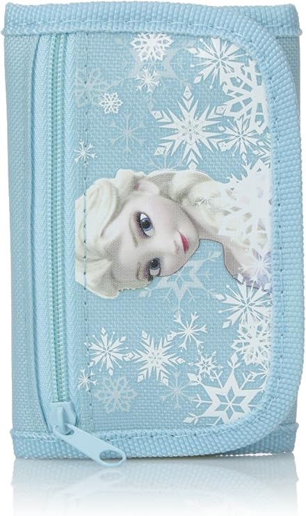 Amazon.com: Disney Frozen Elsa Light Blue Trifold Wallet : Clothing ...