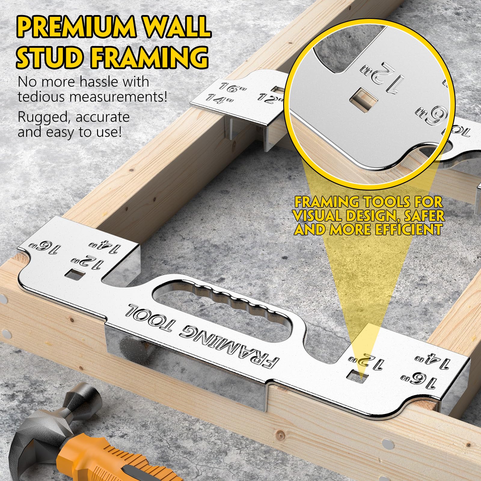 Snapklik.com : 12/14/16-Inch Framing Tools,Stud Master 16 Framing ...