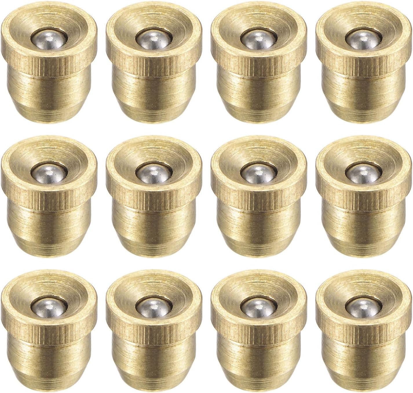 Amazon.com: uxcell Brass Push Button Flange Grease Oil Cup 4mm Ball ...