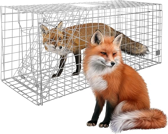 Amazon.com : Large Live Animal Trap for Fox,42.5" X15 X17 Extra Large ...