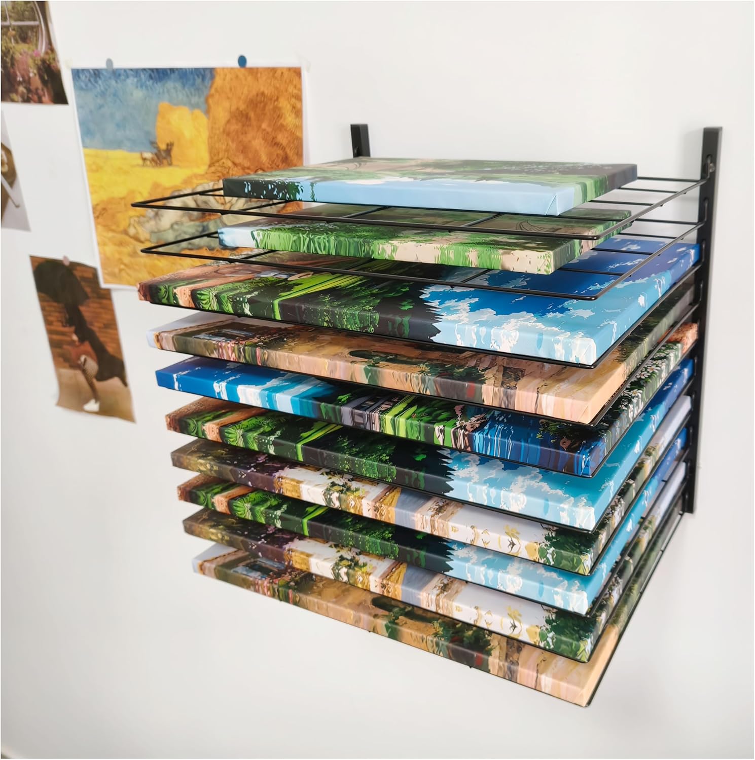 Amazon.com: Art Drying Rack for Classroom - No Drill Wall & Fit All ...