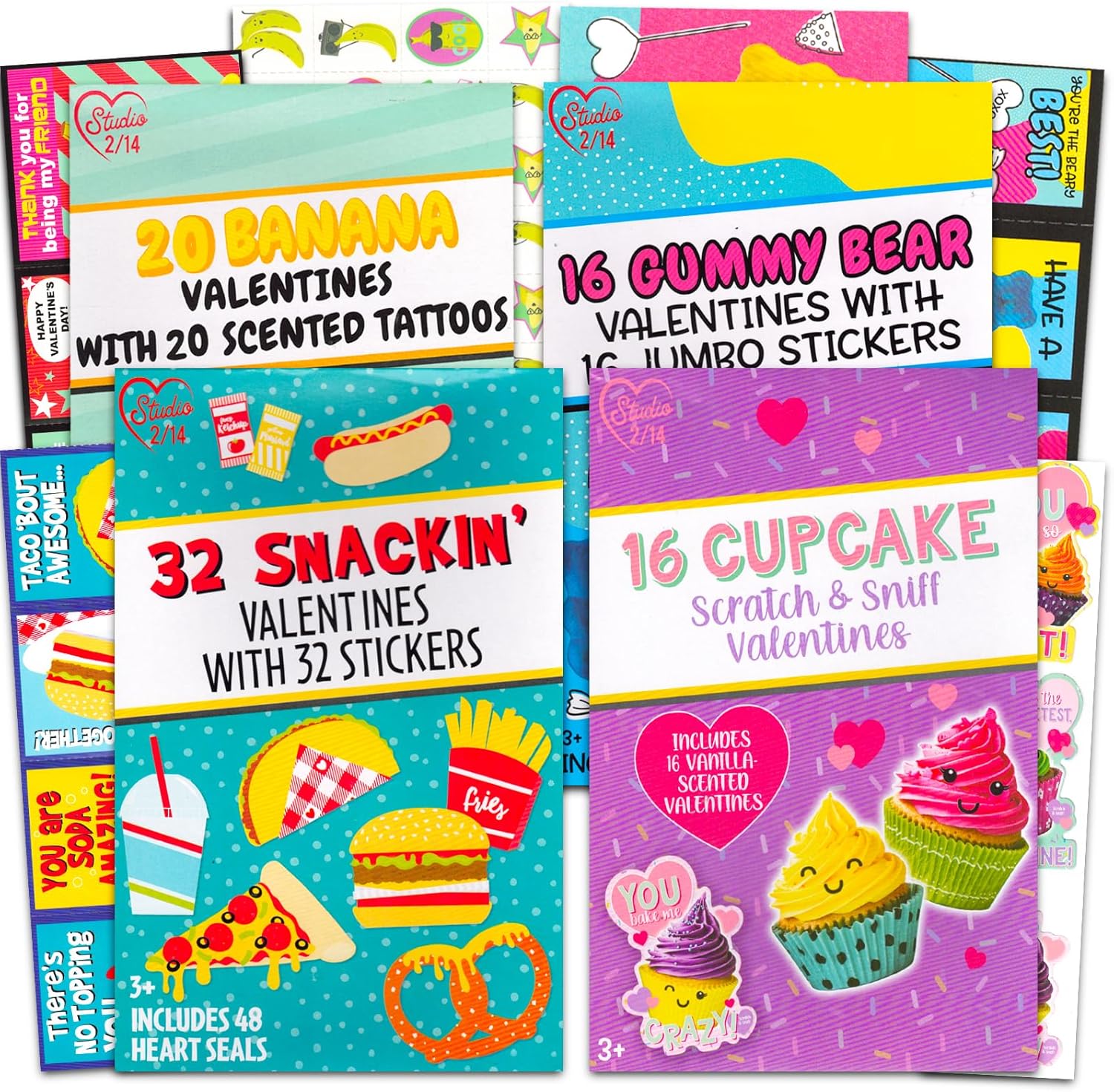 Amazon.com: Game Party Snack Themed Classroom Valentines Cards for Boys ...