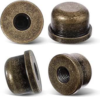 4 Pcs Solid Lamp Finials Caps Tapped of Tops Bronze Solid Lamp Finials ...