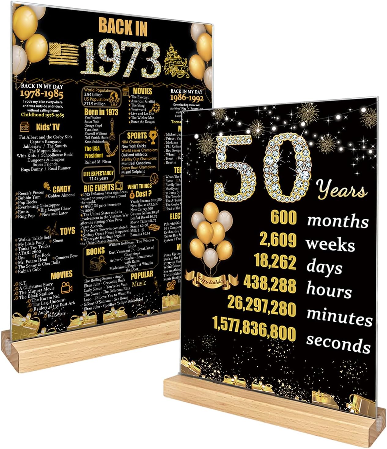 Amazon.com: ArtAubrey 51th Birthday Gift for Women Men Double-Sided ...