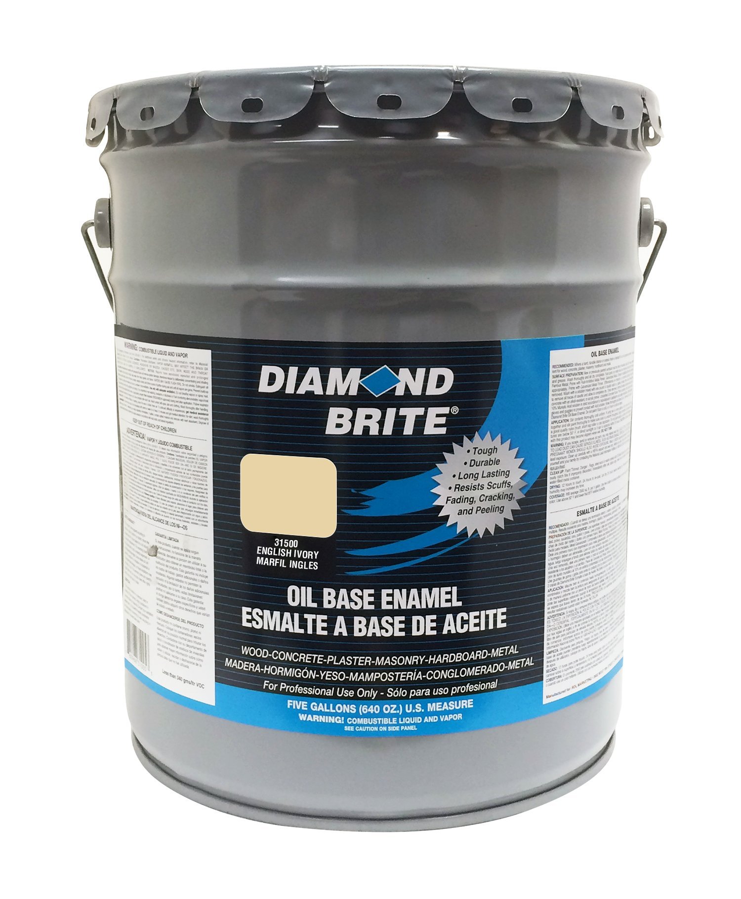 Diamond Brite Paint 31500 5-Gallon Oil Base All Purpose Enamel Paint ...