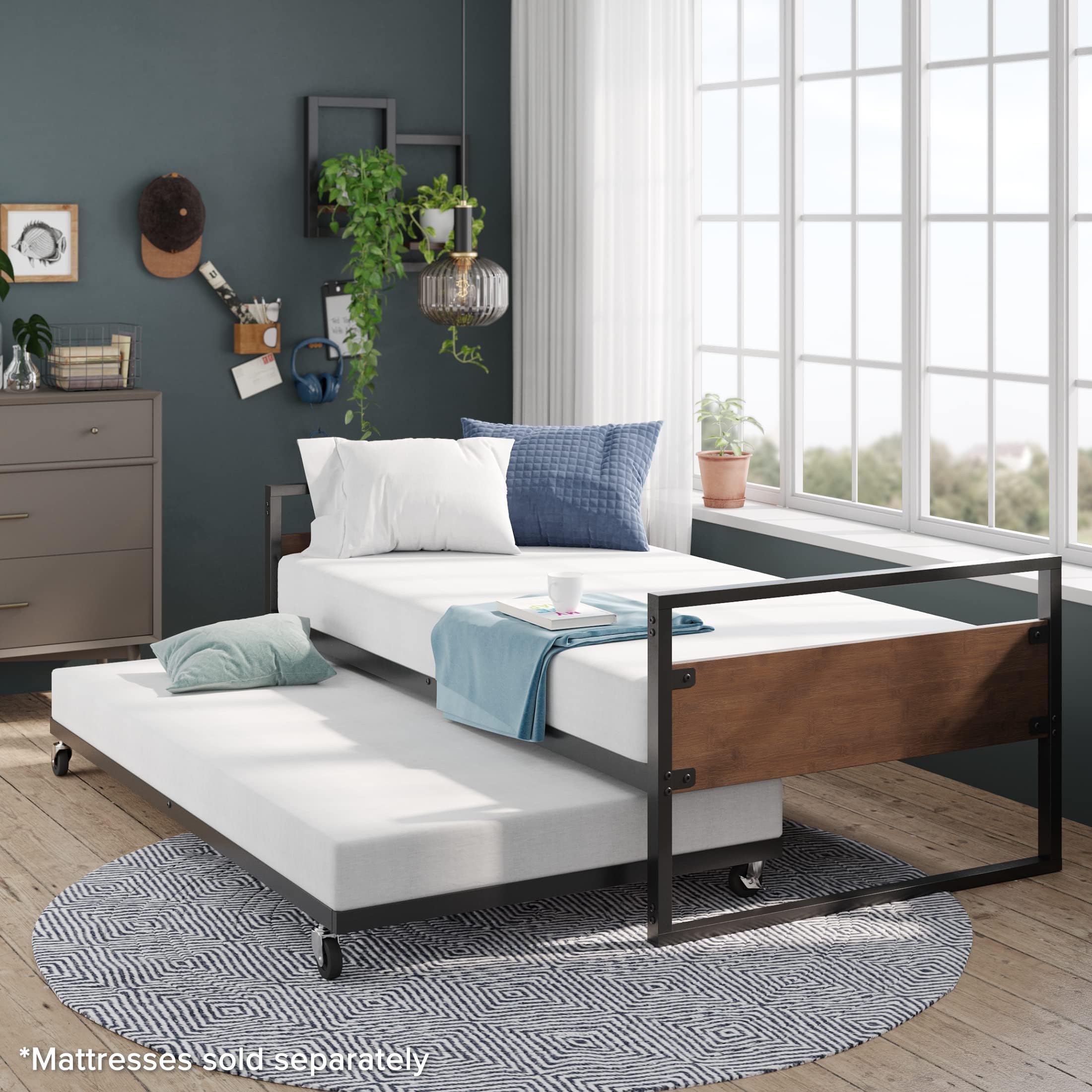 Amazon.com: Kodiak Furniture Boho Daybed and Trundle in Barbados Brown ...
