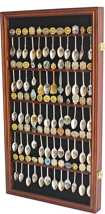 Amazon.com: 60 Souvenir Spoon Tea Spoon Display Case Rack Holder Wall ...
