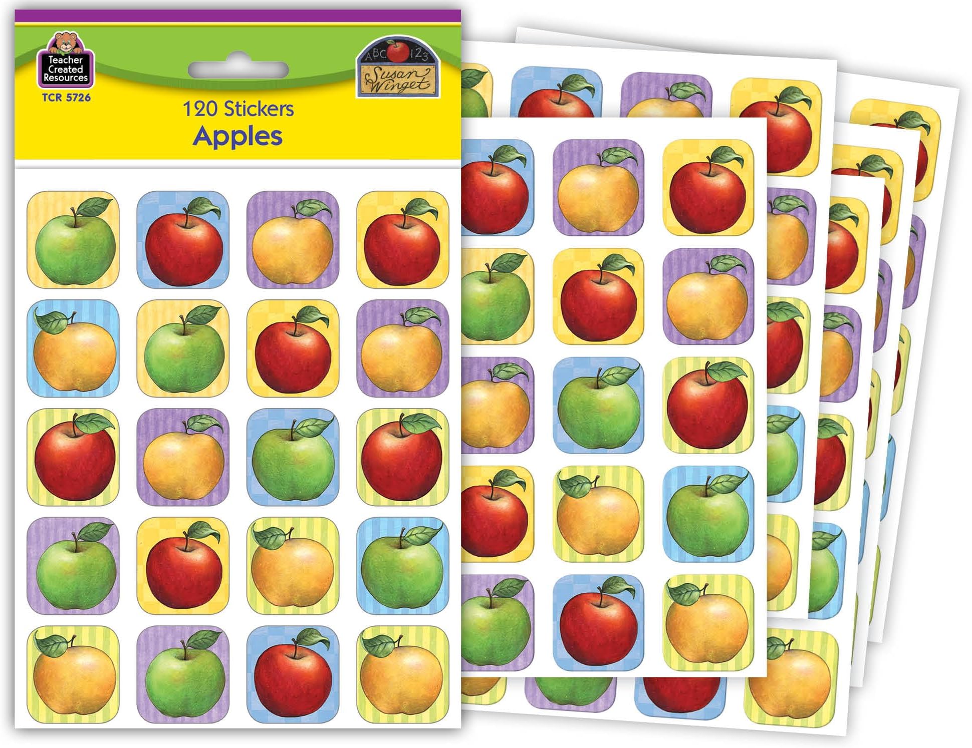 Amazon.com : Teacher Created Resources Apple Stickers from Susan Winget ...