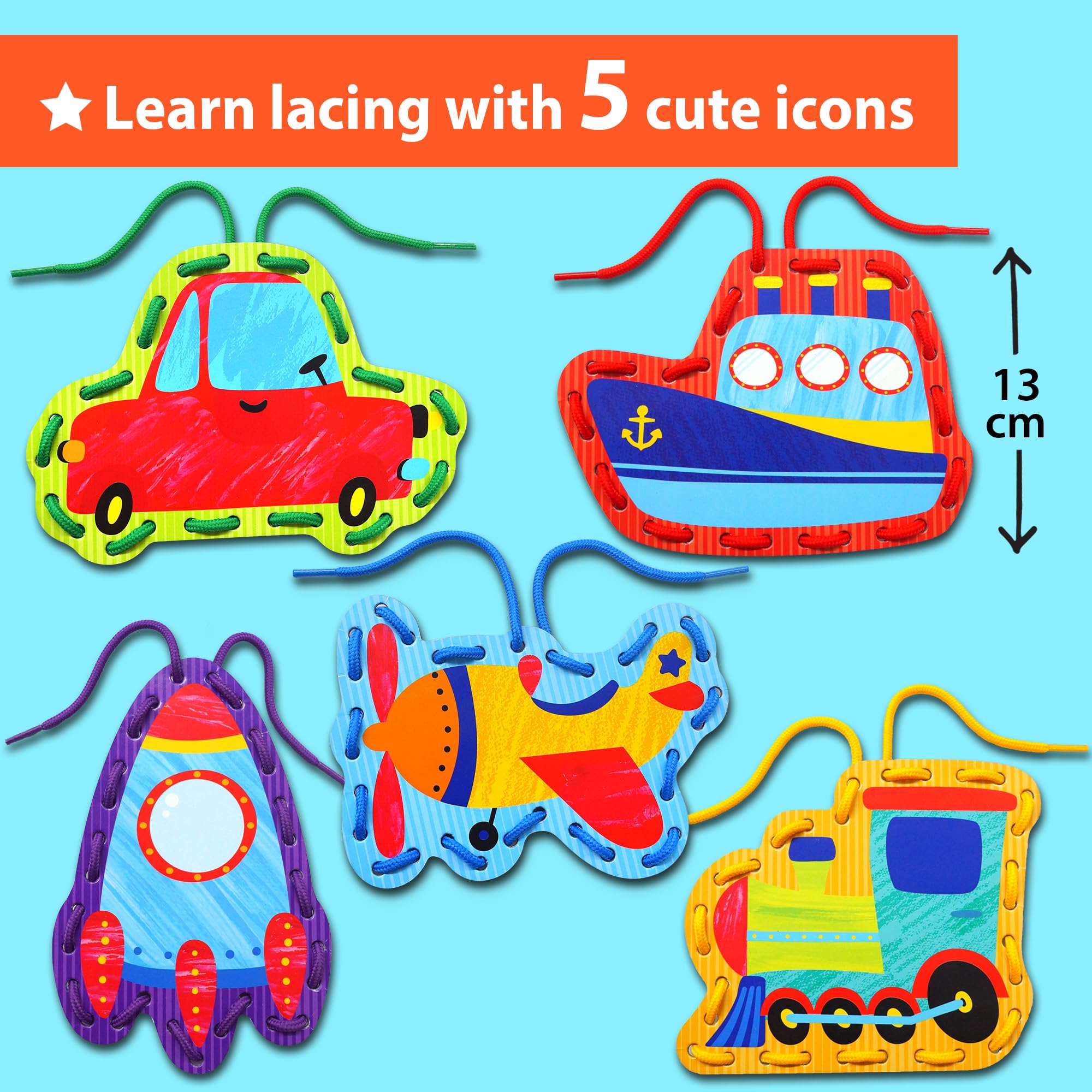 Snapklik.com : KRAFUN Preschool Beginner First Lacing Card Kit For Kids ...