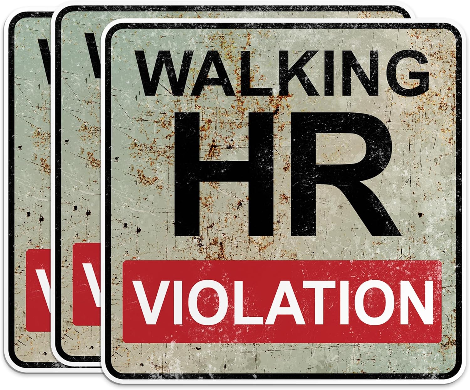 Amazon.com: Walking HR Violation Sticker Hard Hat Sticker Funny Decals ...