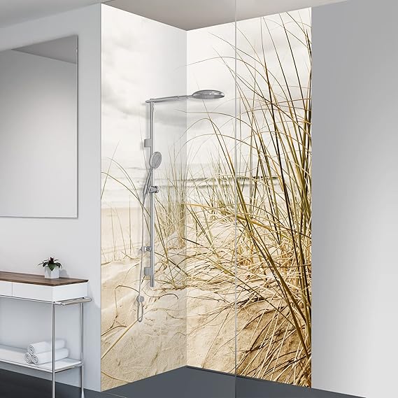 yourplate Duschrückwände mit individueller Größe (2 Rückwände – Premium ...