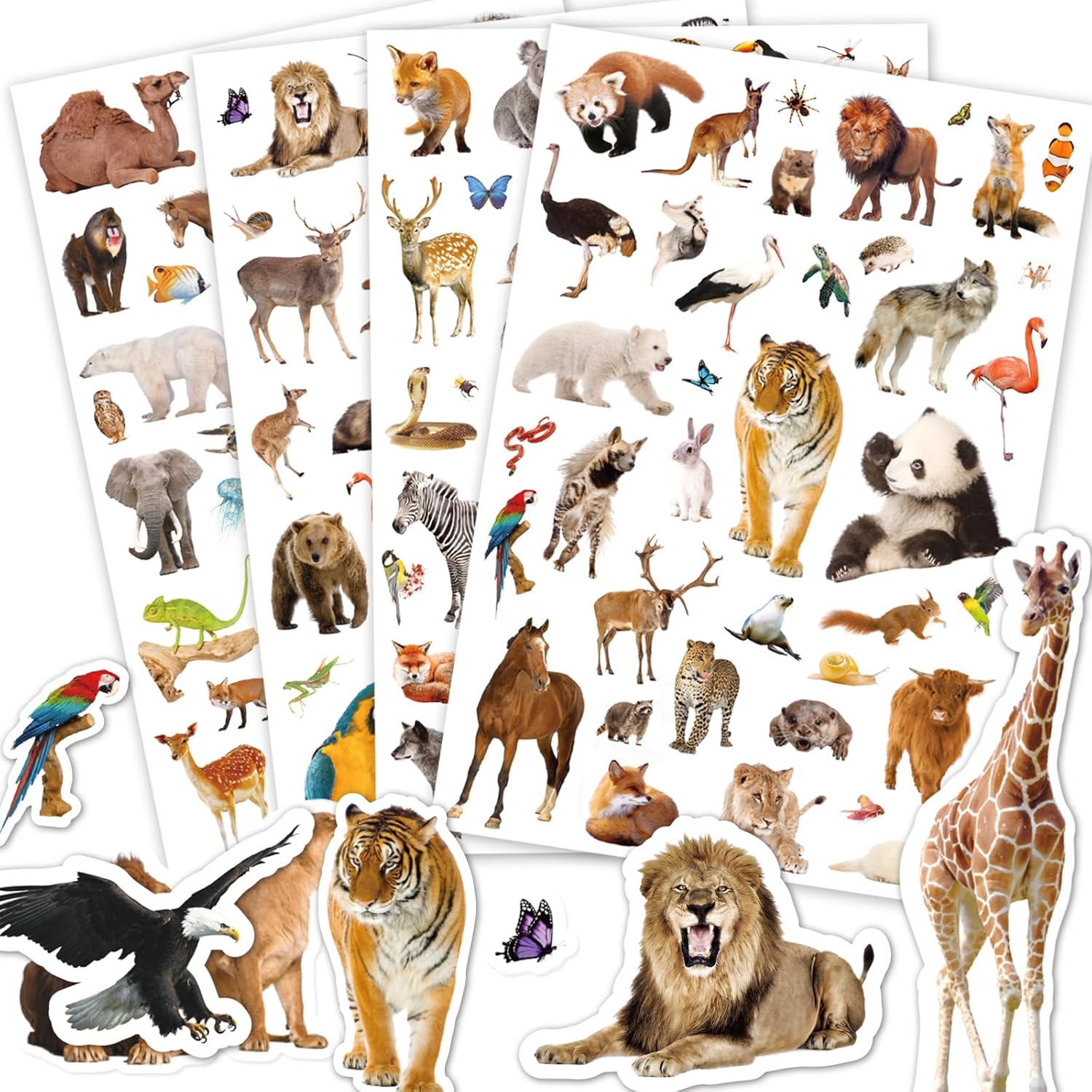 FindFunFine Wild Animals Stickers 900 Pieces Safari Wild Life Animal ...