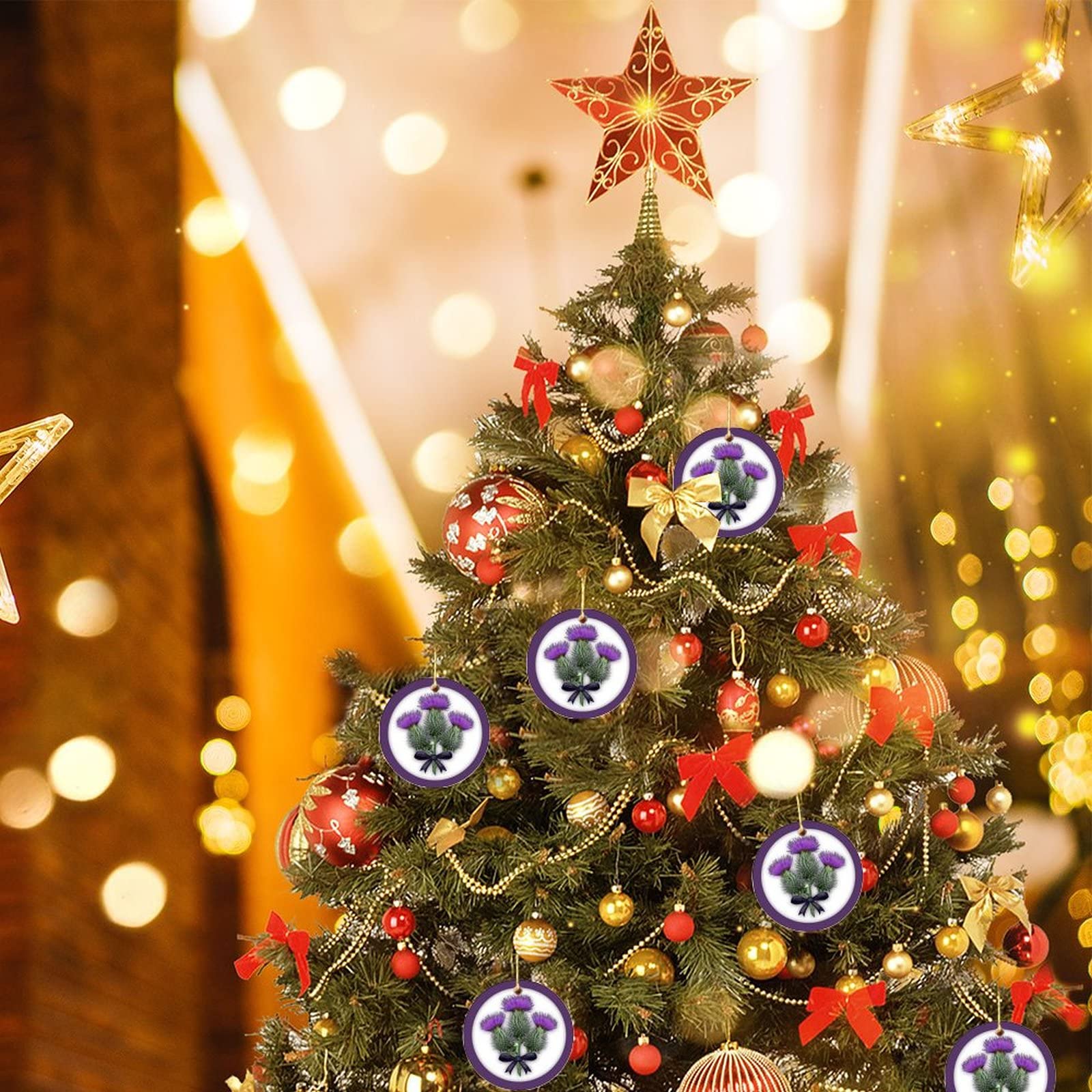 Scottish Christmas Tree Ornaments Scottish Thistle Christmas Tree