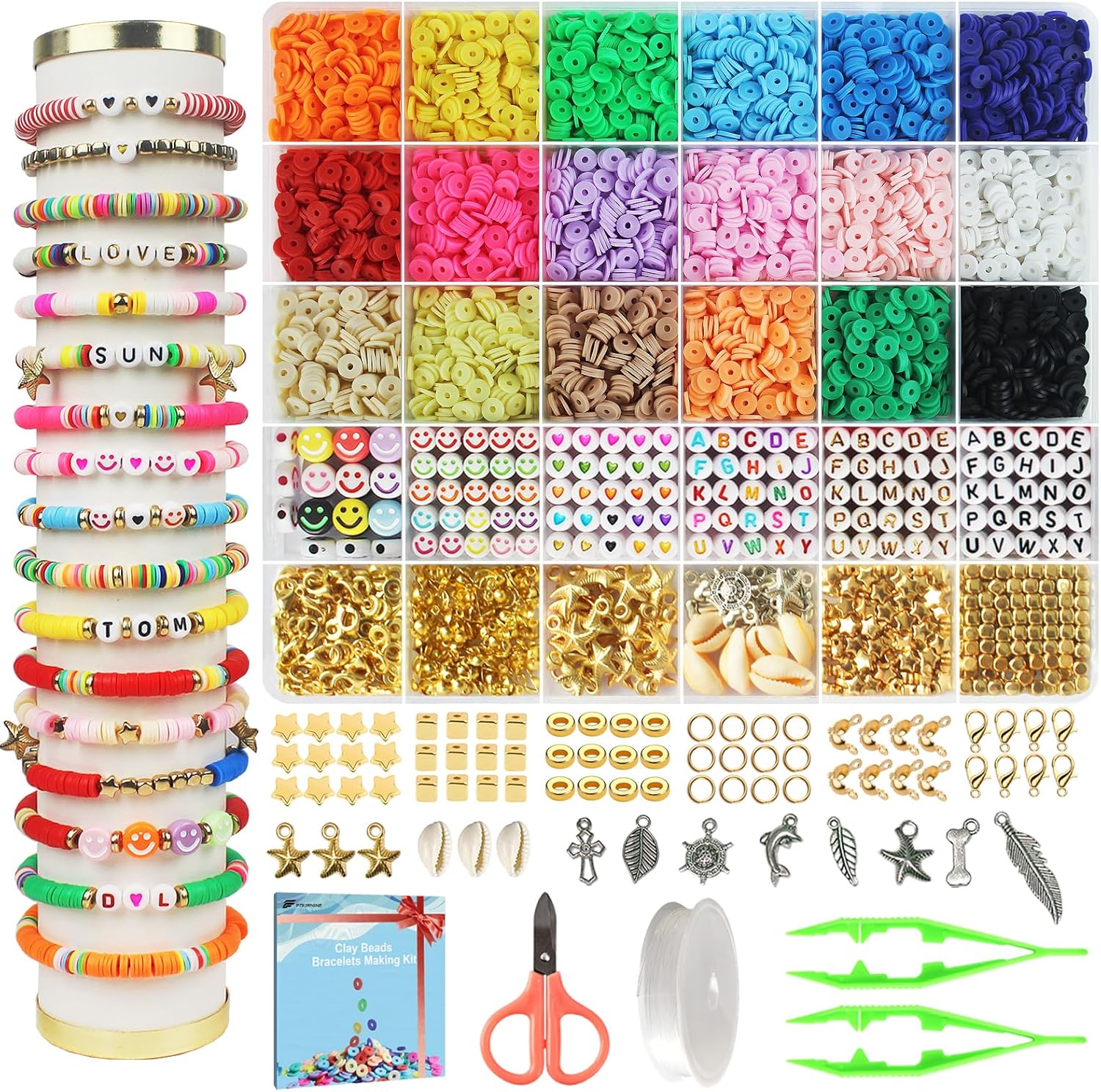 5300 Pcs Clay Beads Bracelet Making Kit Friendship Bracelet Kits Flat 5300-pcs-clay-beads-bracelet-making-kit-friendship-bracelet-kits-flat
