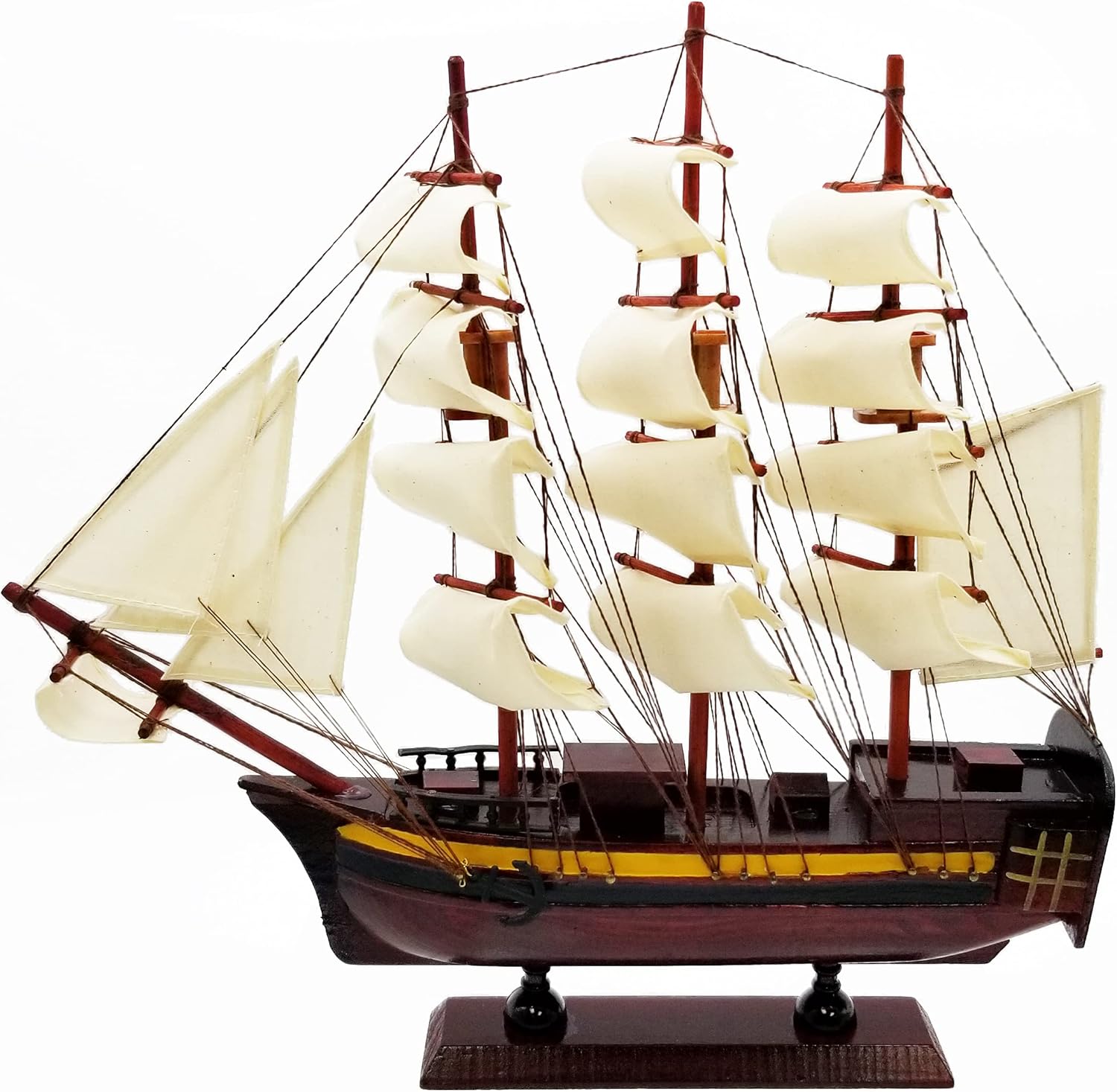 Amazon.com: Rockin Gear Nautical Pirate Ship Figurine -Pre Built ...