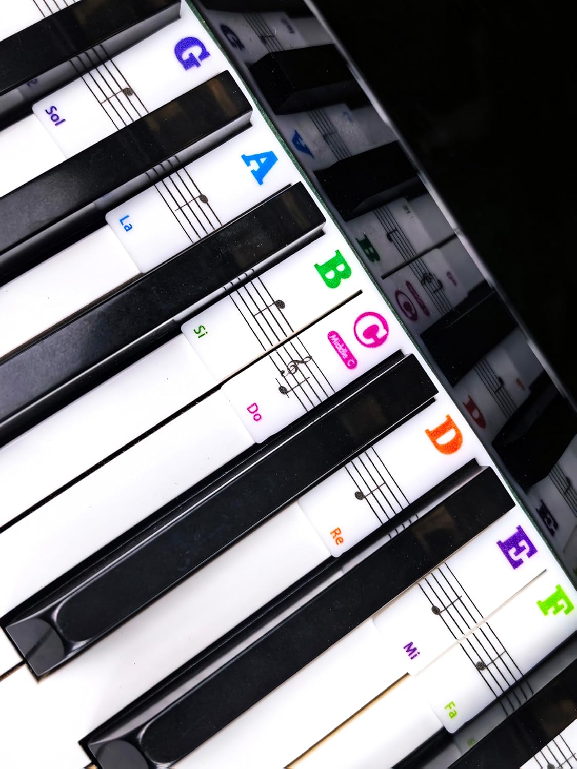 Amazon.com: Piano Key Labels, Piano Note Stickers Removable for 88-Key ...