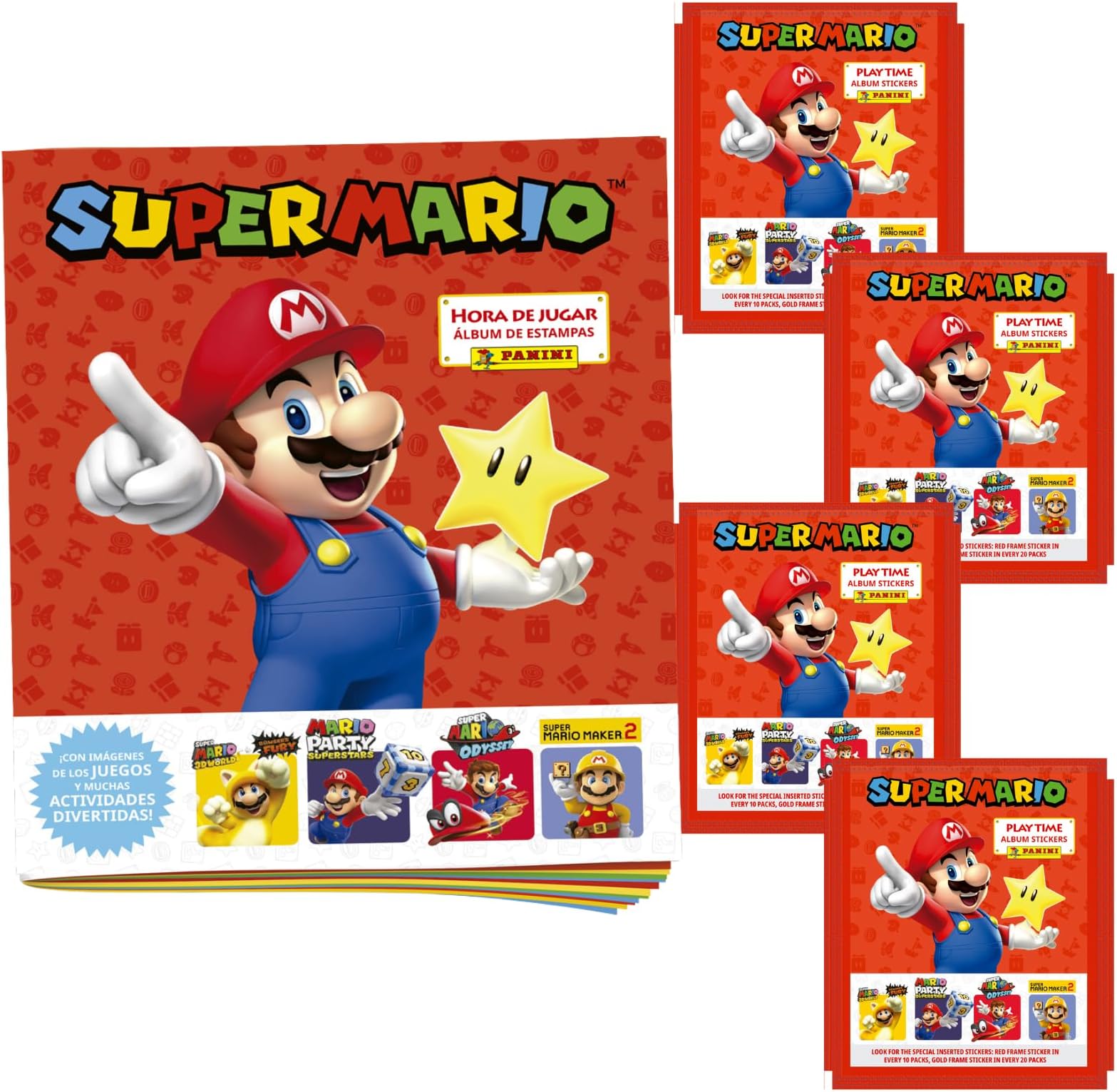 Amazon.com: Super Mario Playtime Sticker Collection Multiset : Toys & Games