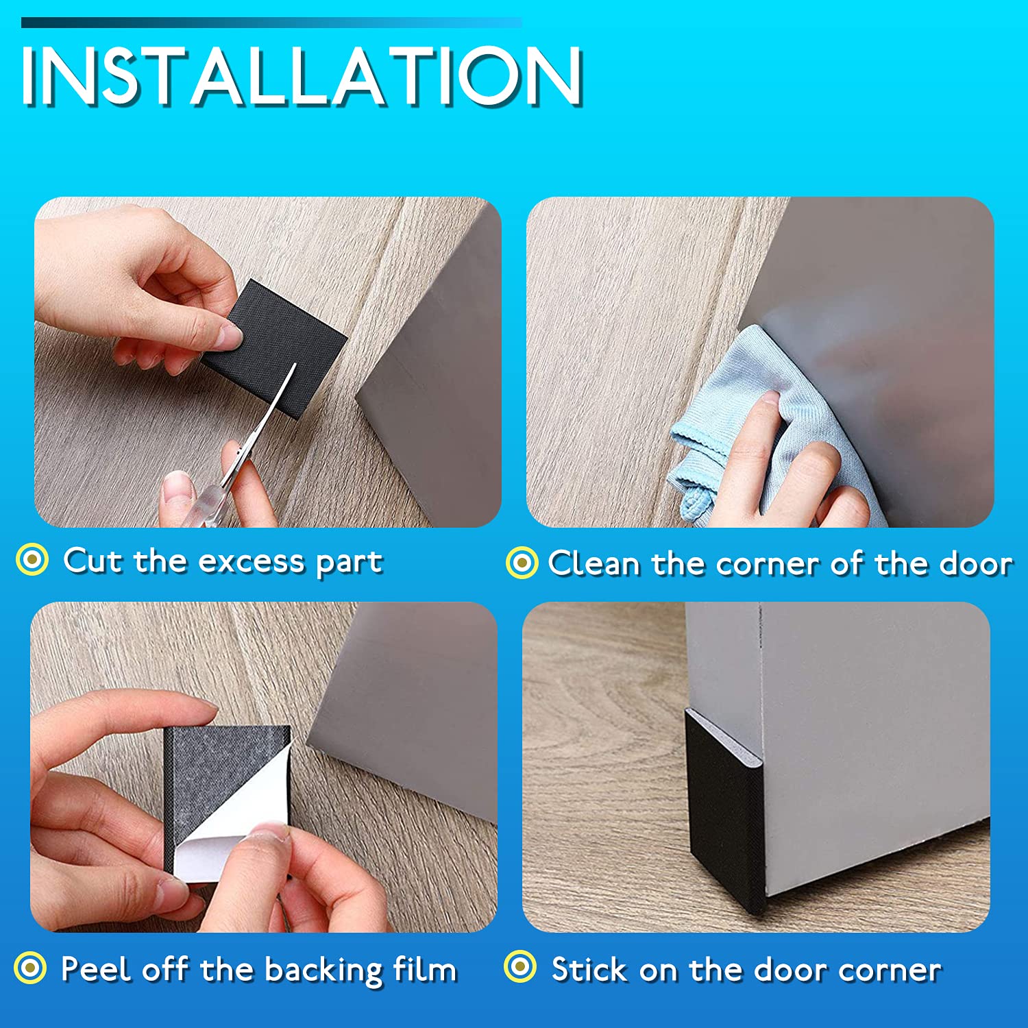 Corner Seal Weatherstripping For Doors Zonon 32 Pieces Door Corner
