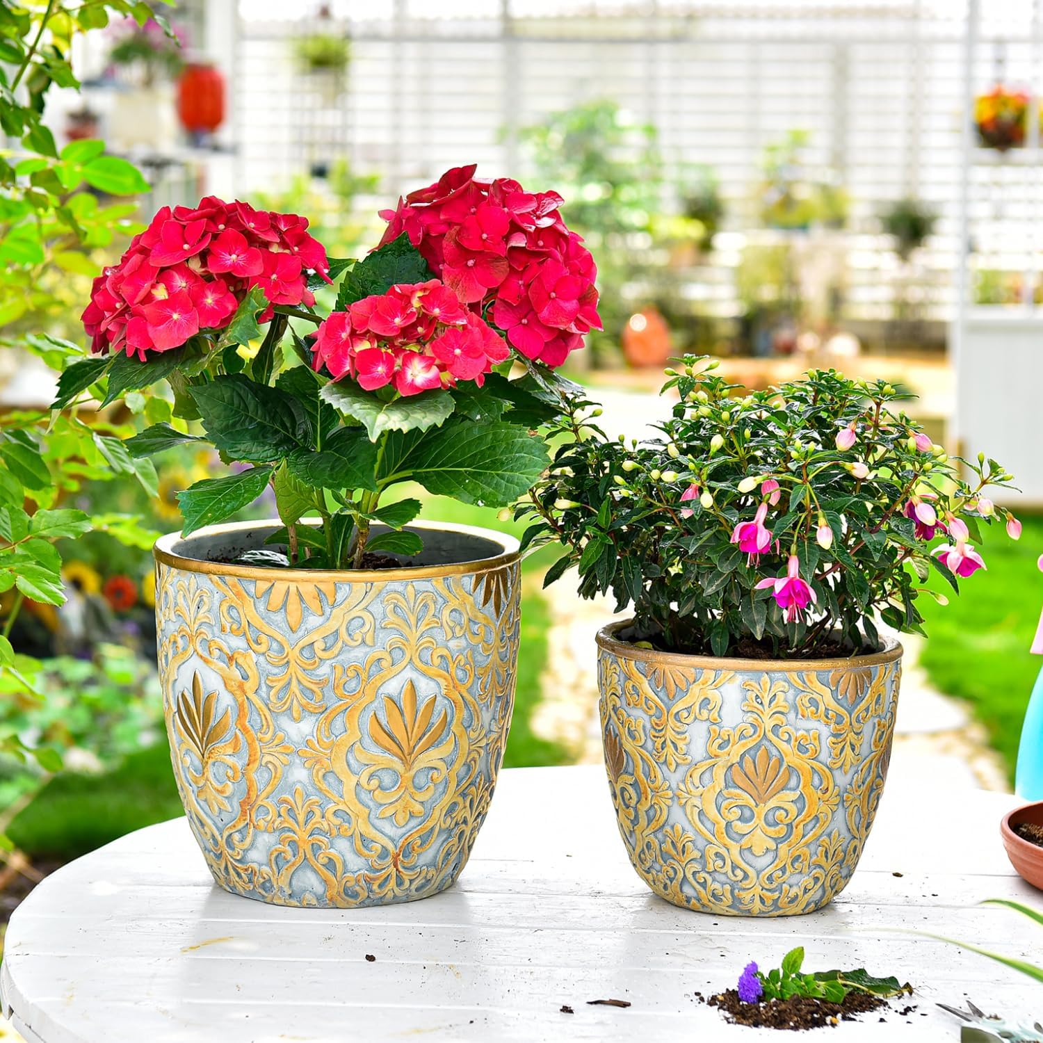 Amazon.com : Treasures Of Morocco Flower Pot Moroccan Spanish Garden ...