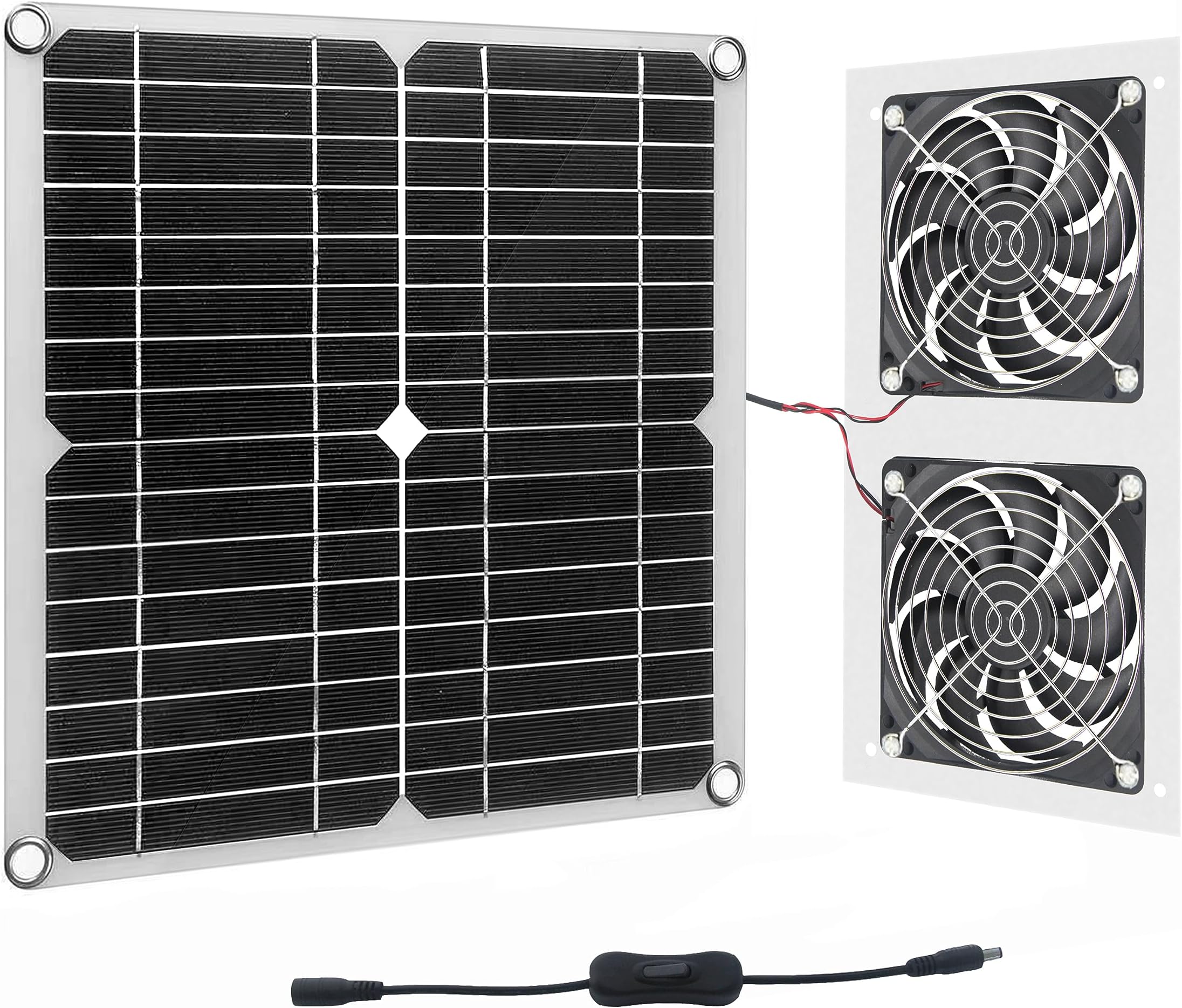 Amazon.com : 20W 18V Solar Panel Fans, Solar Powered Exhaust Fans for ...