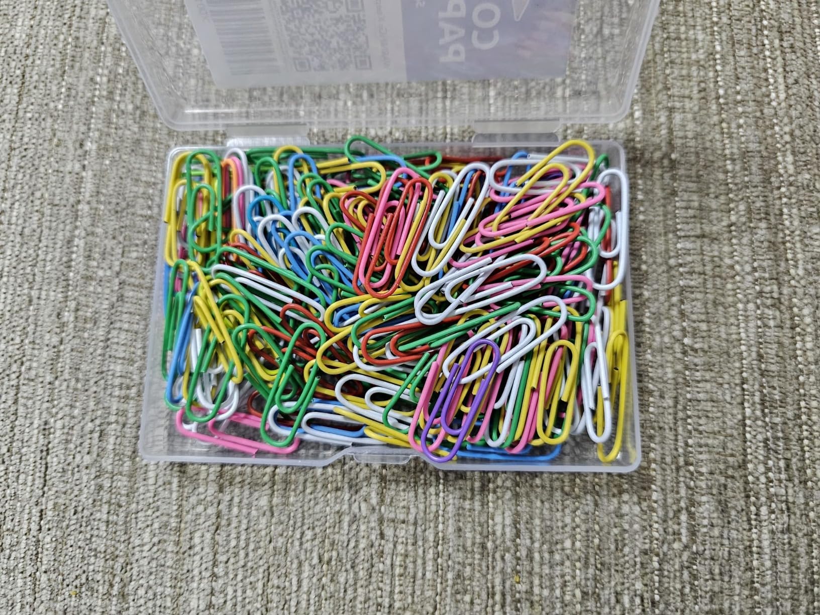 175pk Coloured Paper Clips 28mm in Storage Box | Small Paperclips ...