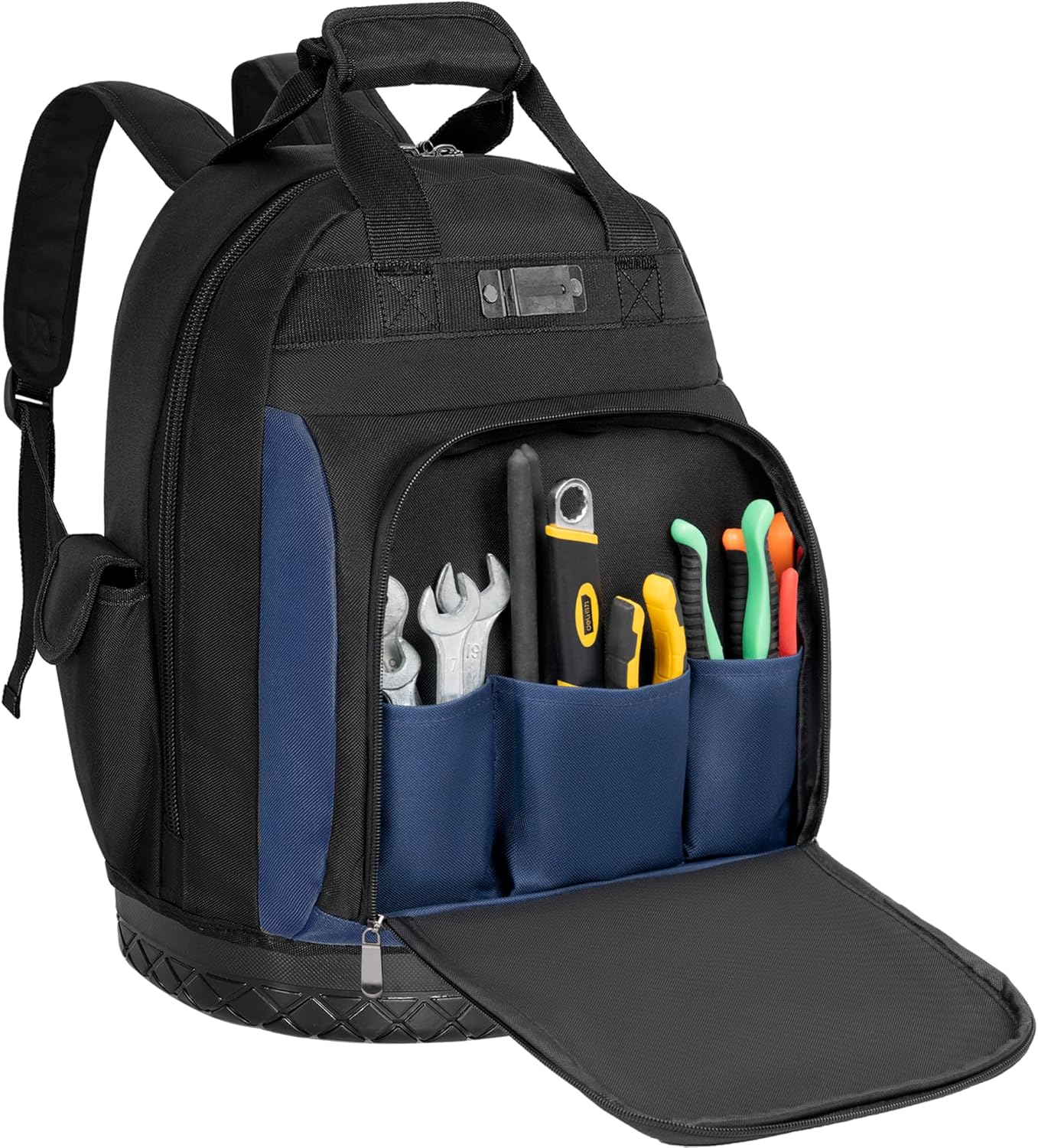 OUUTMEE Tool Backpack, Tools Bag with Multi-Use Pockets, Waterproof ...